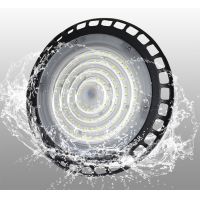 Quality 100w Industrial UFO High Bay Lights Black Coated IK08 For Ceiling Wall for sale