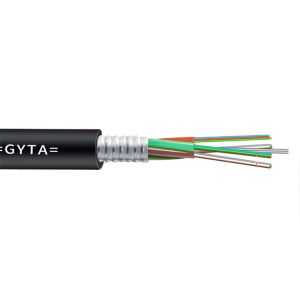 Quality 48 Core Armored Duct Fiber Optic Cable Single Mode GYTA Fiber Optic Cord for sale
