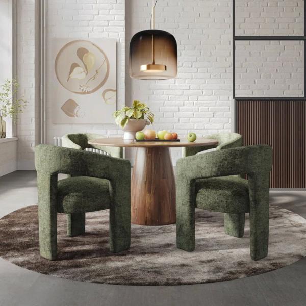 Quality Modern 6 Person Round Dining Room Sets With Wooden Chairs for sale