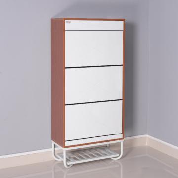 Quality Three Layer Reversible 25 Pairs MDF Shoe Wooden Cabinet for sale