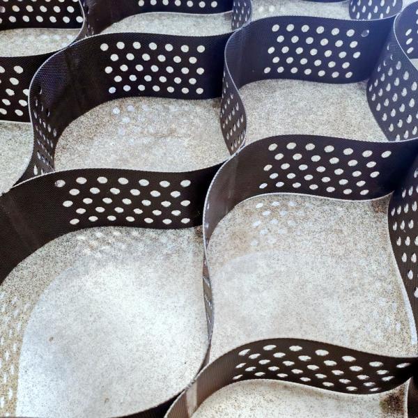 Quality 14.2kN/m Textured Perforated Geocell 25kN/m Tensile Strength Slope Protection for sale