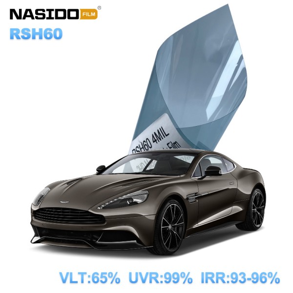 Quality NASIDO RSH60 2HD Metal Ceramics Safety Film 4 mil VLT60% Windshield Film for sale