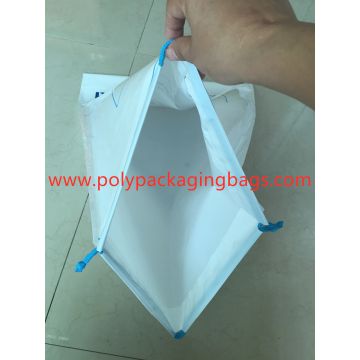 Quality Extra Large Capacity White PE String Bag / Drawstring Pocket Simple And for sale