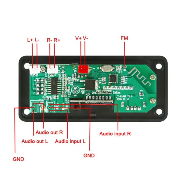 Quality 2x25W 50W MP3 Player Bluetooth Audio Module Board Remote Control Wireless Sound for sale