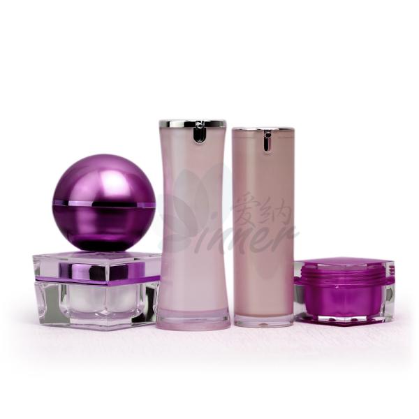 Quality Acrylic Airless Cosmetic Bottles Hot Stamping Printing ISO9001 Certified for sale