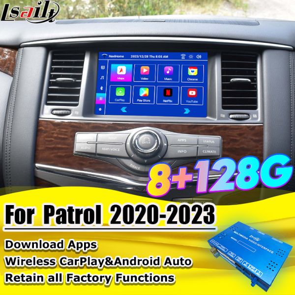 Quality Lsailt 8G Android Multimedia Interface for Nissan Patrol 2020-2023 Android Upgrade Module Integrated Google Map, CarPlay, YouTube for sale