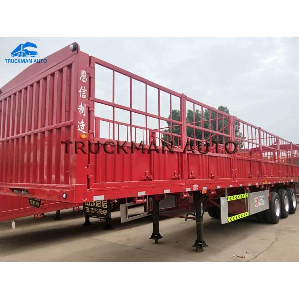 Quality 50-60 Tons Loading Fence Semi Trailer For Bulk Goods And Containers Transport for sale