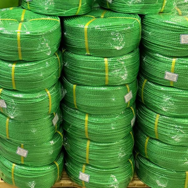 Quality 3 Strands Plastic PP Polypropylene Rope Twisted Fishing Net Rope Packaging for sale