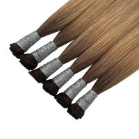 Quality 100g/pack Brazilian Hair Flat Weft Double Drawn Cuticle Intact Human Hair for sale