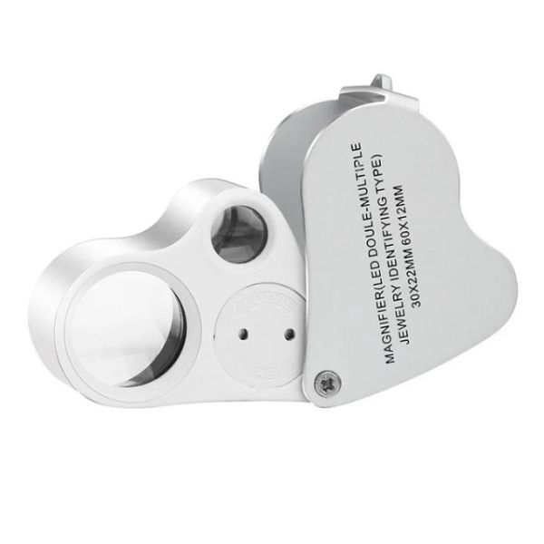 Quality Wufan LED Magnifier Glass 30X 60X Jewelers Eye Loupe with Bright Light for sale