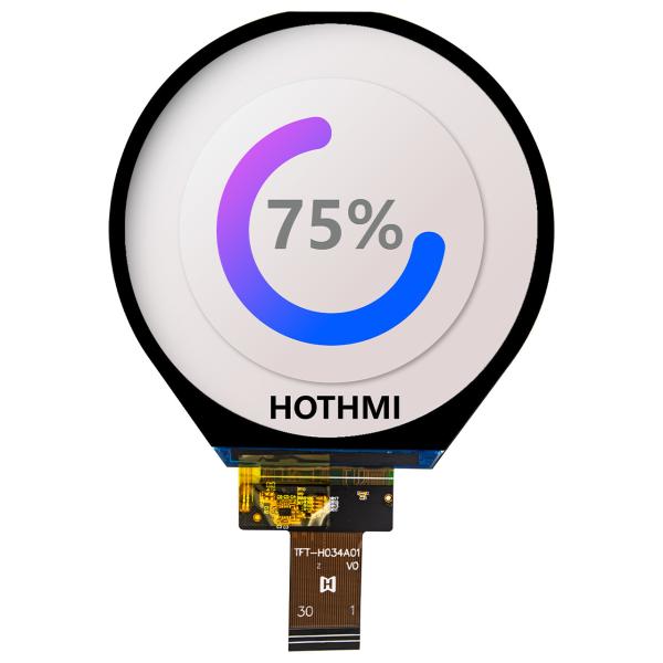 Quality 3.4 Inch IPS 800x800 Round Screen TFT Display Panel For Industrial Control for sale