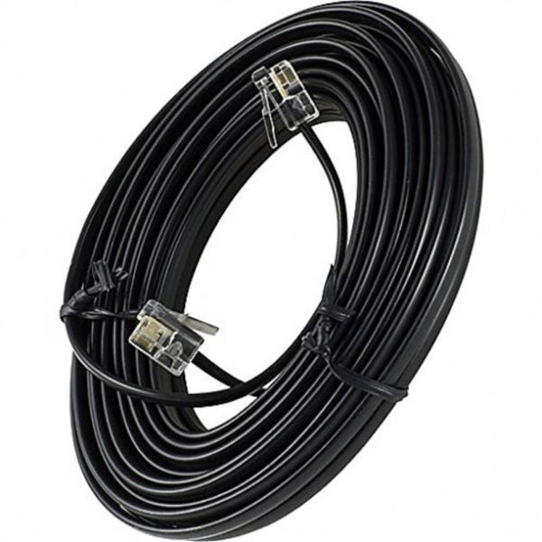 Quality 24AWG RJ11 Telephone Cable PVC Jacket 1M 1.5M Black White for sale