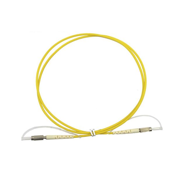 Quality Yellow LSZH DIN To DIN Fiber Optic Patch Cords Single Mode Simplex Patch Cord for sale