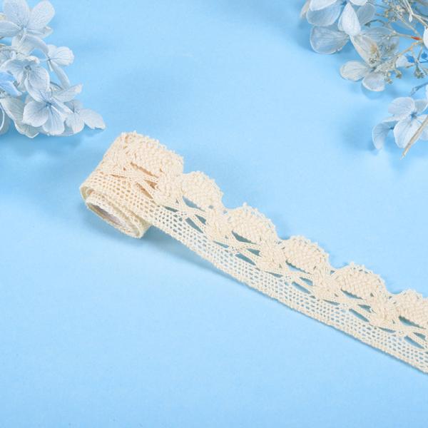 Quality Soft 100% Cotton Lace Trim Sustainable Crocheted Embroidery Lace for sale