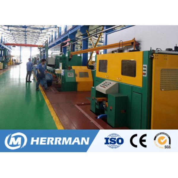 Quality Al Alloy Wire / Copper Rod Drawing Machine With Dual Bobbin Take Up High Potency for sale