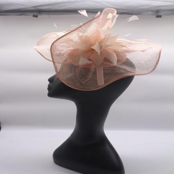 Quality Female Party-goers' Essential Sinamay And Feather Fascinator Hat with Headband for sale