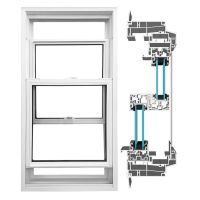Quality Soundproof Modern UPVC Double Hung Window For Sash And Casement for sale