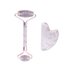 Quality Anti Aging Face Jade Roller Set Rose Quartz Massage Roller for sale