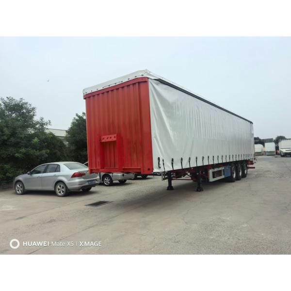 Quality 8.5t Grade Tri Axle Drop Side Curtain Van Trailer For Heavy And Large Cargo Transport for sale