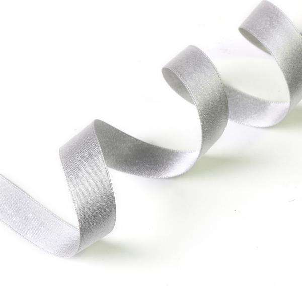 Quality Selling Silver Metallic 100% Polyester Satin Ribbon with 7 Days Sample Order for sale
