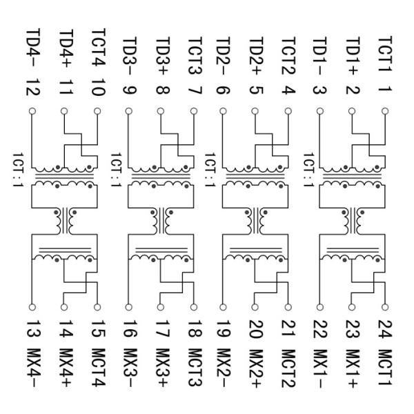 Quality LP5007ANL XFMR 1000BASE-T SINGLE PORT 1:1 SMT Magnetic Transformers for sale