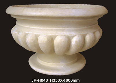 Quality Hand Carved All Weather Sandstone Flower Pots Customized for sale