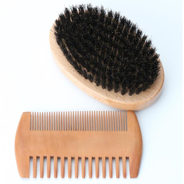 Quality Wooden Beard Brush Grooming Kit for Men Abeis Custom Logo Comb Growth Set Wood for sale