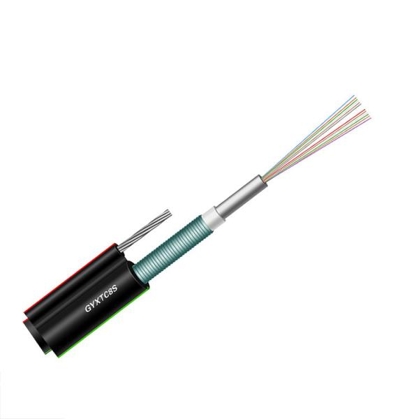 Quality Outdoor HDPE Sheath GYXTC8S 12 Core SM Fiber Optic Cord for sale