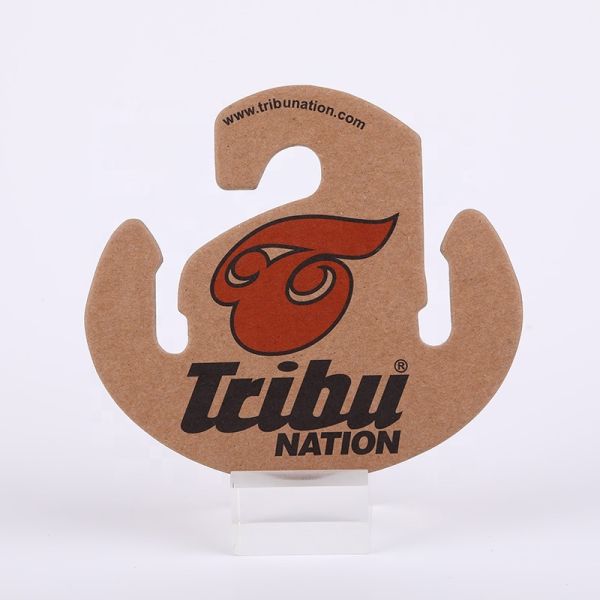 Quality Customized Size Flip Flop Cardboard Hanger Kraft Paper Hooks FSC Standard Eco Friendly for sale