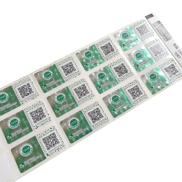 Quality Customizable logo Size Holographic Electronics Anti-Anti-ounterfeiting Label Stickers Serial Numbers Qr Code for sale