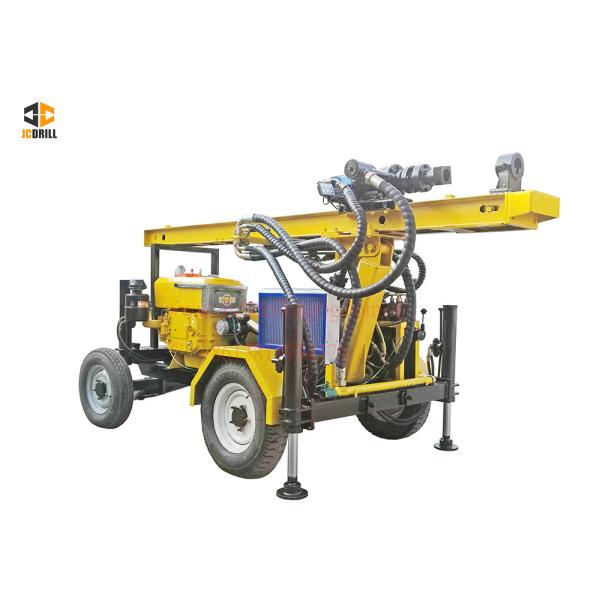 Quality Hydraulic 4 Wheels Dth Drilling Rig 110m Small Portable Type For Water Well for sale
