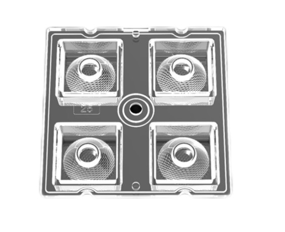 Quality ROSH 50x50MM LED Lens Flood Light , Scratch Resistance Floodlight Lens for sale