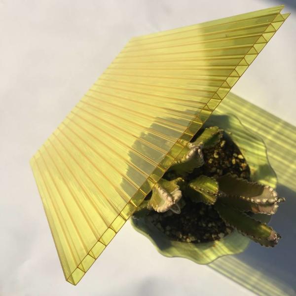 Quality 4mm - 10mm Polycarbonate Sheet , Yellow Sheet Great Light Transmission for sale