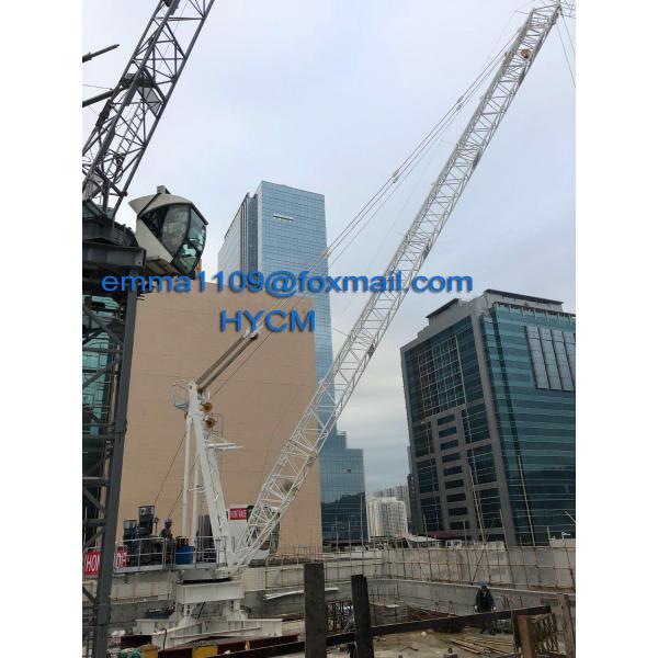 Quality 12t Luffing Derrick Crane With VFD Schneider Inverter Control For 200m Building for sale