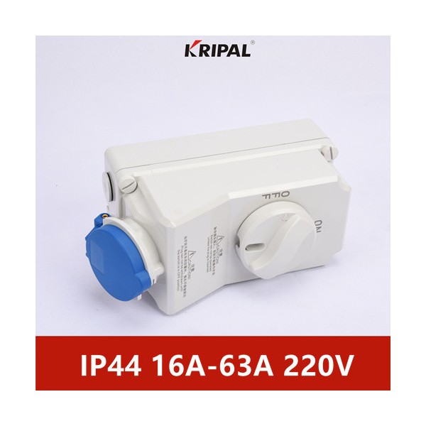 Quality 220V IP44 Waterproof Mechanical Interlock Switch Sockets IEC Standard for sale