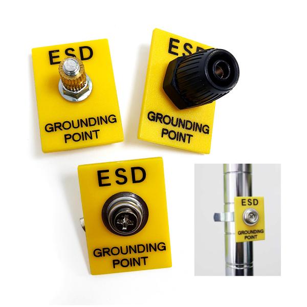Quality ESD Earth Facility 1x10mm Stud Yellow Grounding Plug Socket for sale