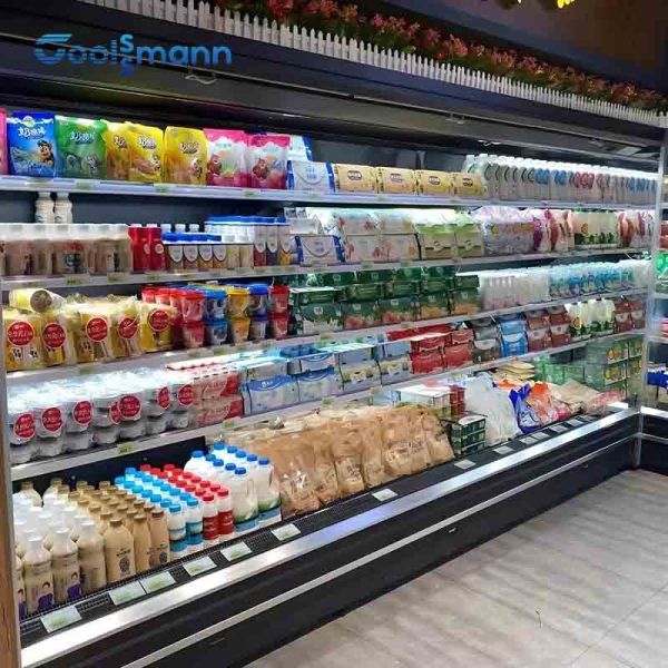 Quality Stainless Steel Bottom Cake Display Refrigerator , 2500L 580KG Open Display Freezer for sale