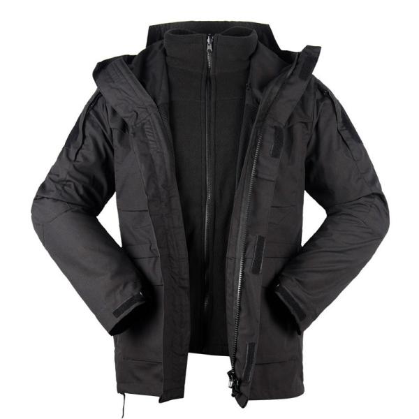 Quality ODM Military Winter Coat Men Windbreaker Hood Fiber Polyester for sale
