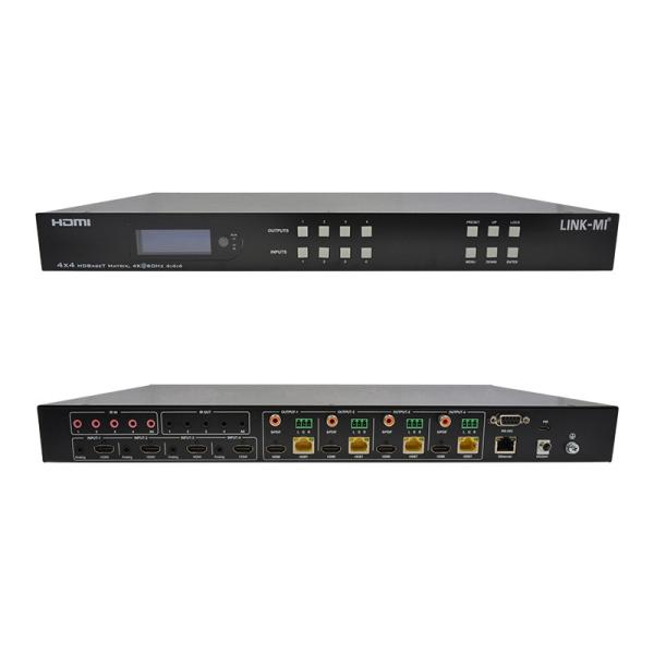 Quality 70m 4x4 HDMI Audio Matrix Switch With 4 HDMI Loop Out For 4 Port Video Switch for sale