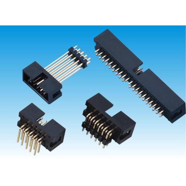 Quality Straight Box Header Connector With Latch Gold Plated For Industiral Contorl for sale