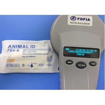Quality CE 134.2khz Microchip Dog Scanner , RFID Smart Reader With LCD Display for sale