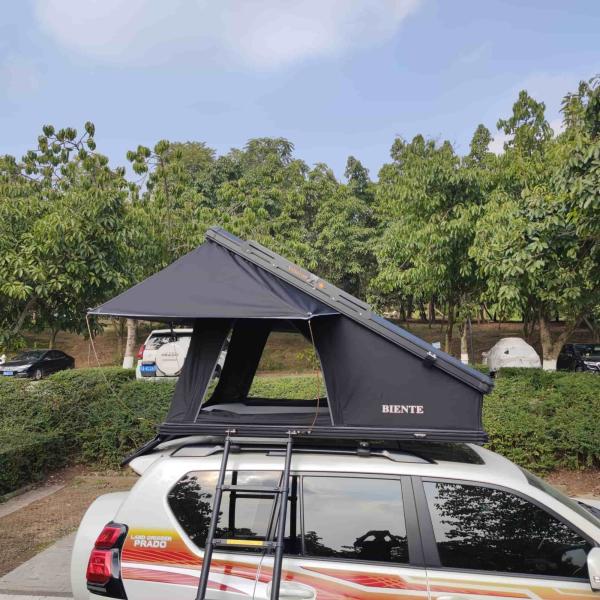 Quality Black Khaki X Type Bracket Car Rooftop Tent With Customized Logo for sale