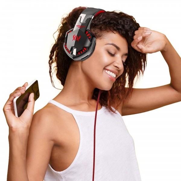 Quality KOTION EACH G2000 100mA DC5V USB Gaming Headset With Light Mic for sale