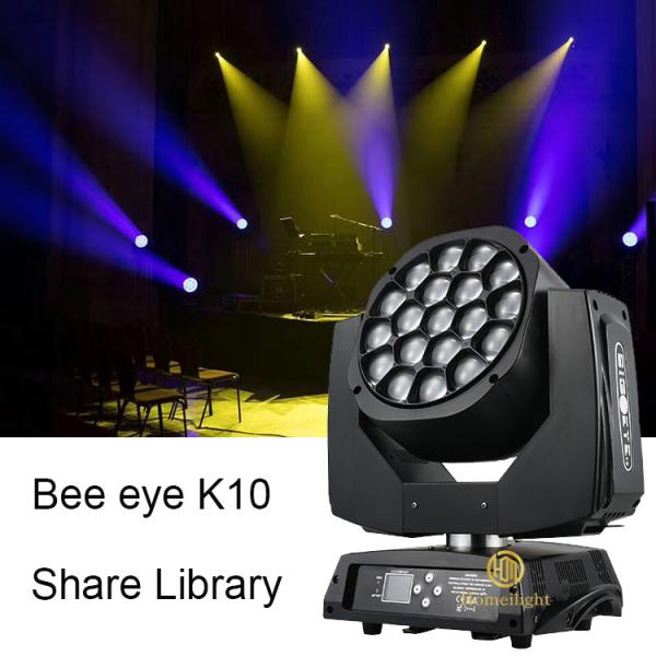 Quality 19pcs*15W Bee Eye Moving Head Light , Stage LED Zoom Moving Head Light for sale