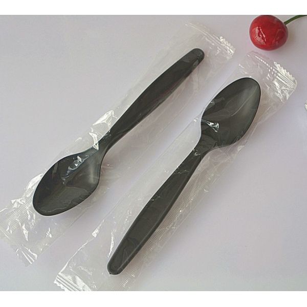 Quality Rice white PLA biodegradable cutlery Disposable spoon fork and knife with Trade for sale