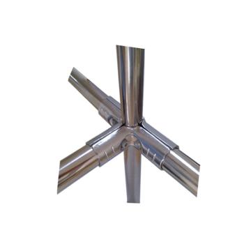 Quality 90 Degree 3 Way Flexible Metal Chrome Pipe Connectors / Joints for sale