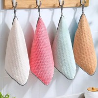 Quality KILINE Kitchen Absorbent Scouring Pad Daily Dish Towel Non-stick Oil Thickened for sale