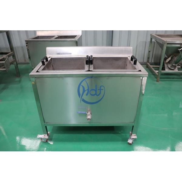 Quality Gas / Electric Heating Chicken Deep Fryer Machine Commercial Two Baskets for sale