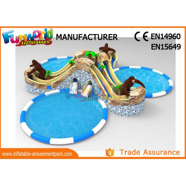 Quality Gorilla Water Wonderland Inflatable Water Theme Park Air Tight for sale
