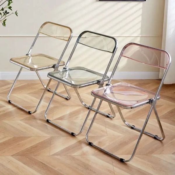 Quality Transparent Foldable Acrylic Chair OEM ODM Clear Acrylic Folding Chairs for sale